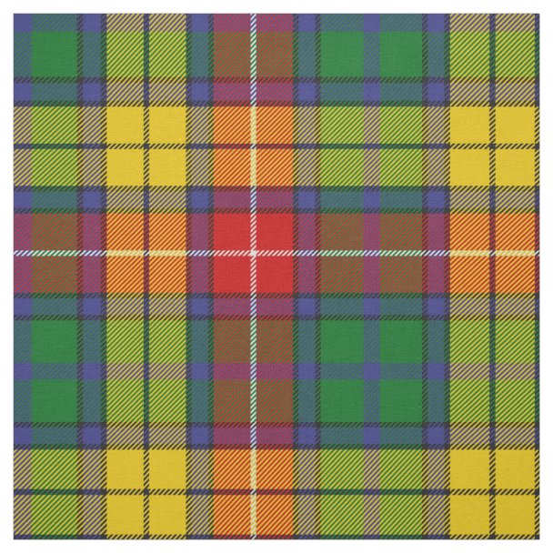 Clan Buchanan Scottish Tartan Plaid Fabric | Zazzle.com