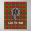 Clan Burnett Crest Badge & Tartan Poster | Zazzle