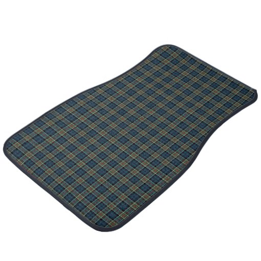 Clan Calhoun Navy Blue and Green Scottish Tartan Car Mat | Zazzle