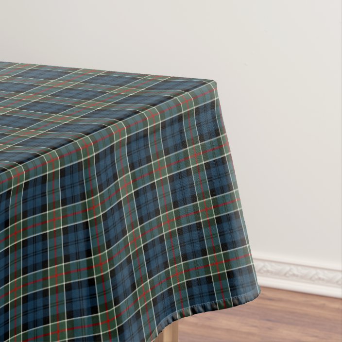Clan Calhoun Navy Blue and Green Scottish Tartan Tablecloth | Zazzle.com