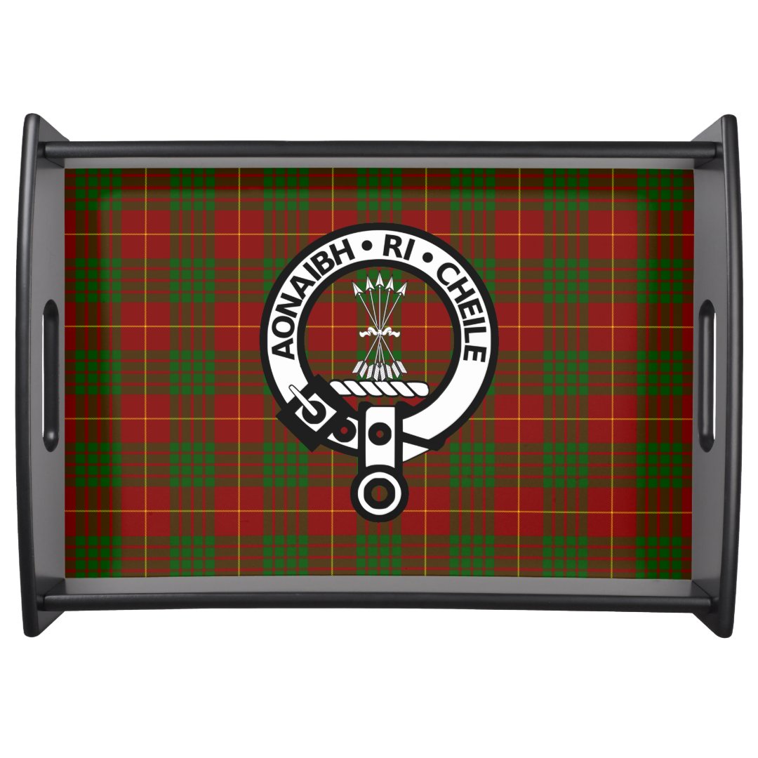 Clan Cameron Crest & Tartan Serving Tray | Zazzle