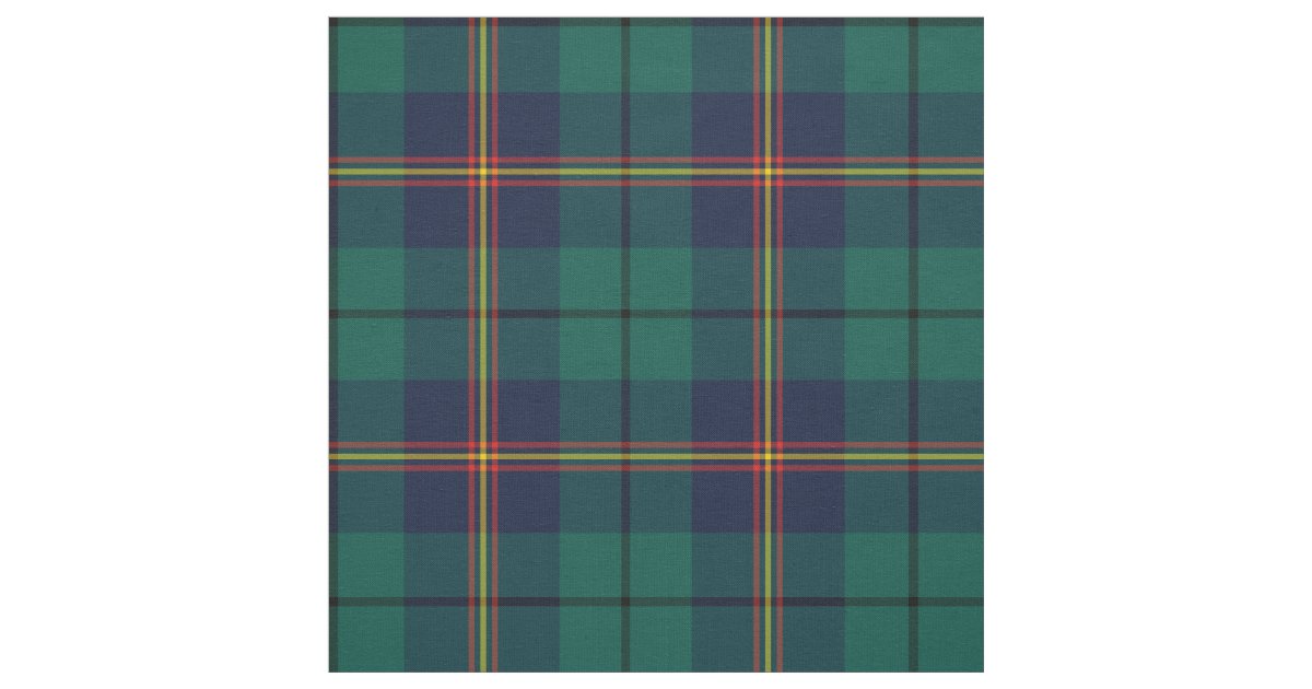 Clan Carmichael Tartan Green Plaid Fabric | Zazzle