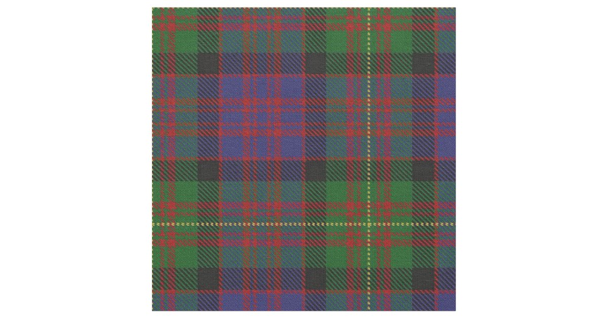Clan Carnegie Scottish Tartan Plaid Fabric | Zazzle