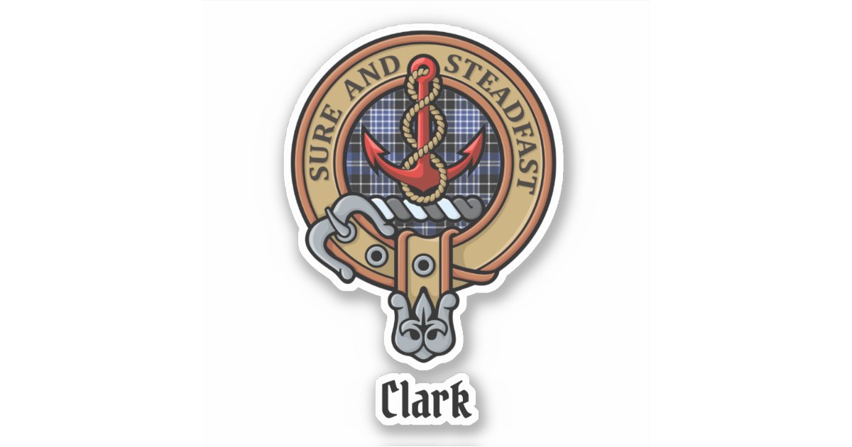 Clan Clark Crest Sticker | Zazzle