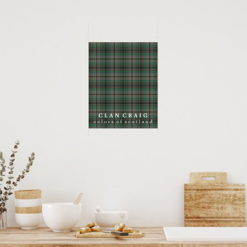 Clan Craig Colors Of Scotland Tartan Poster Zazzle