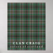 Clan Craig Colors of Scotland Tartan Poster | Zazzle