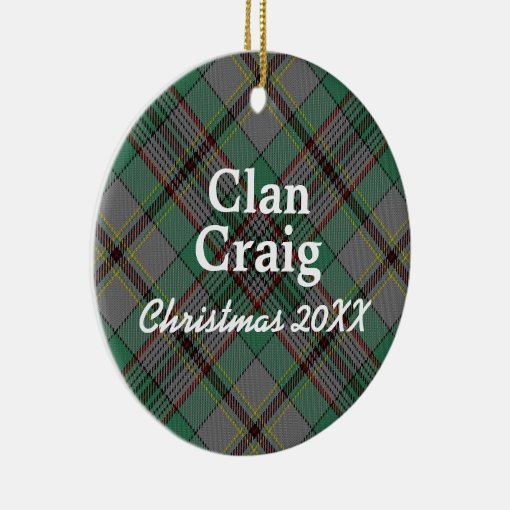 Clan Craig Scottish Tartan Ceramic Ornament | Zazzle