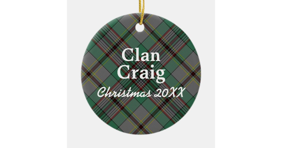 Clan Craig Scottish Tartan Ceramic Ornament | Zazzle