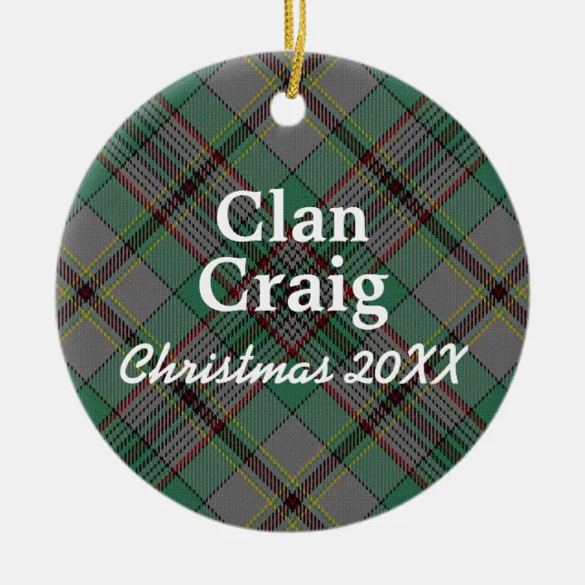 Clan Craig Scottish Tartan Ceramic Ornament | Zazzle