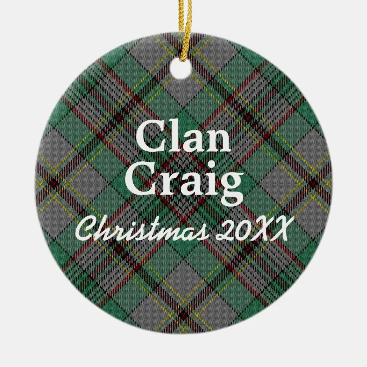 Clan Craig Scottish Tartan Ceramic Ornament | Zazzle