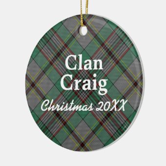 Clan Craig Scottish Tartan Ceramic Ornament | Zazzle