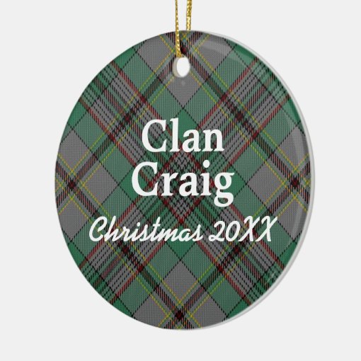 Clan Craig Scottish Tartan Ceramic Ornament | Zazzle