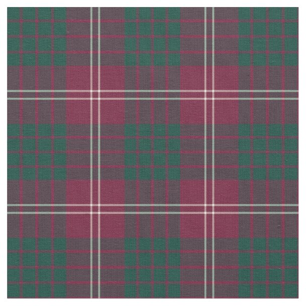 Crawford clan Plaid Scottish tartan Fabric | Zazzle