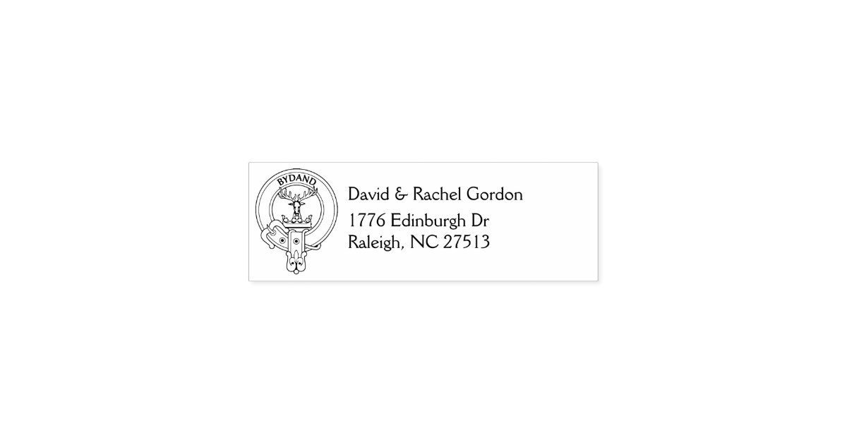 Clan Crest & Address Self-inking Stamp | Zazzle