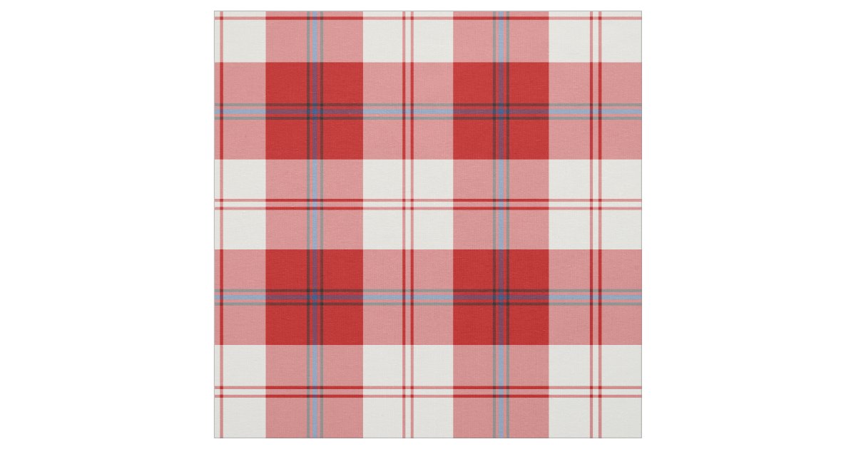 Clan Cunningham Dress Tartan Red Plaid Fabric | Zazzle