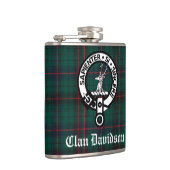 Clan Davidson Crest Badge and Tartan Flask | Zazzle
