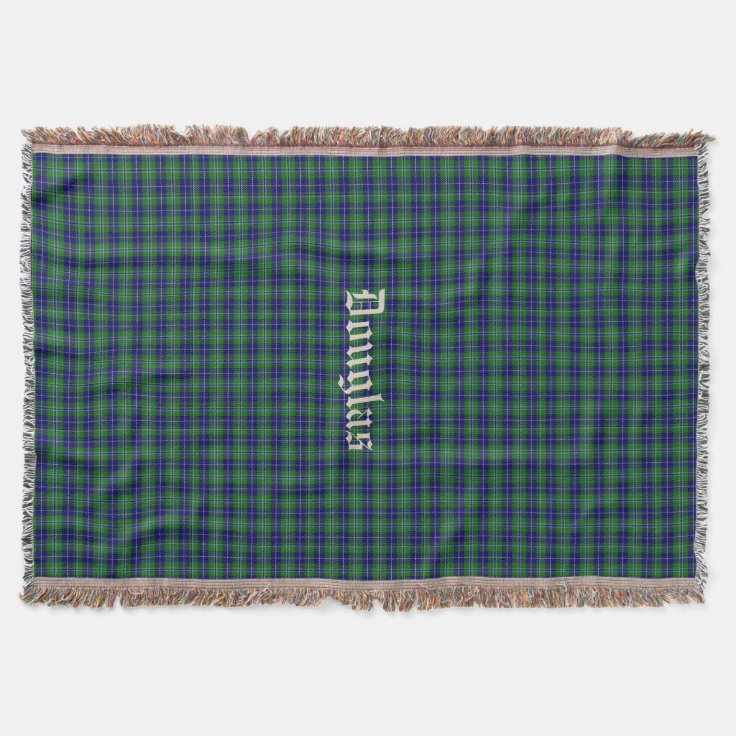 Clan Douglas Tartan Plaid Custom Throw Blanket | Zazzle