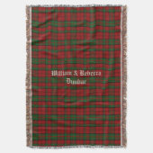 Clan Dunbar Tartan Plaid Custom Throw Blanket | Zazzle