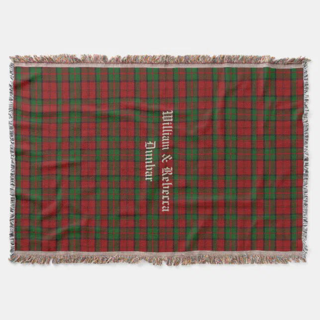 Clan Dunbar Tartan Plaid Custom Throw Blanket | Zazzle
