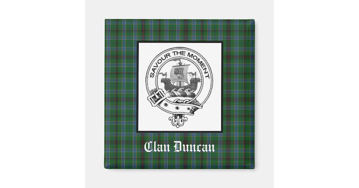 Clan Duncan Crest Badge & Tartan Magnet | Zazzle
