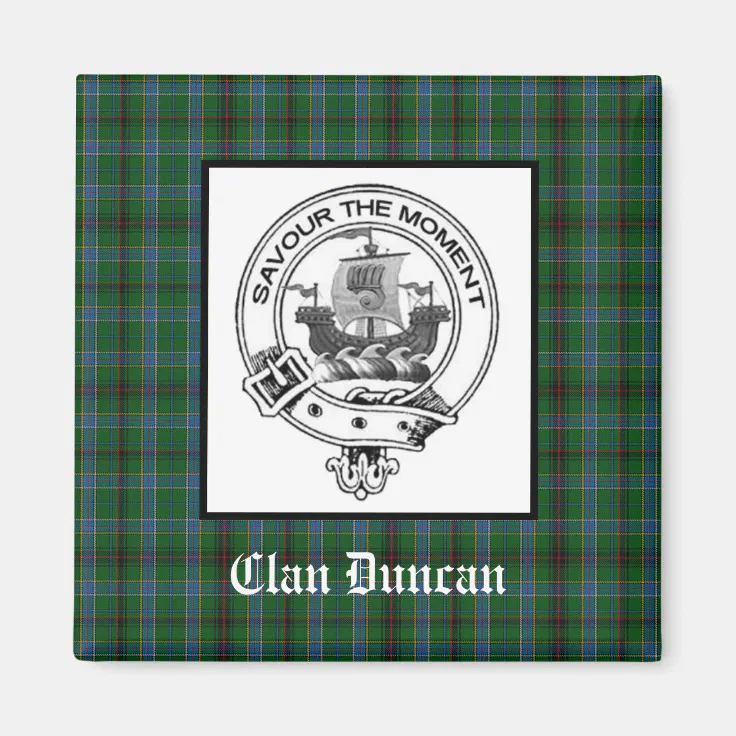 Clan Duncan Crest Badge & Tartan Magnet | Zazzle