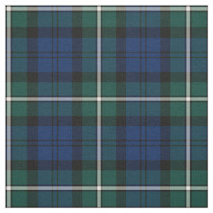 Clan Forbes Dress Tartan Black and White Plaid Fabric | Zazzle