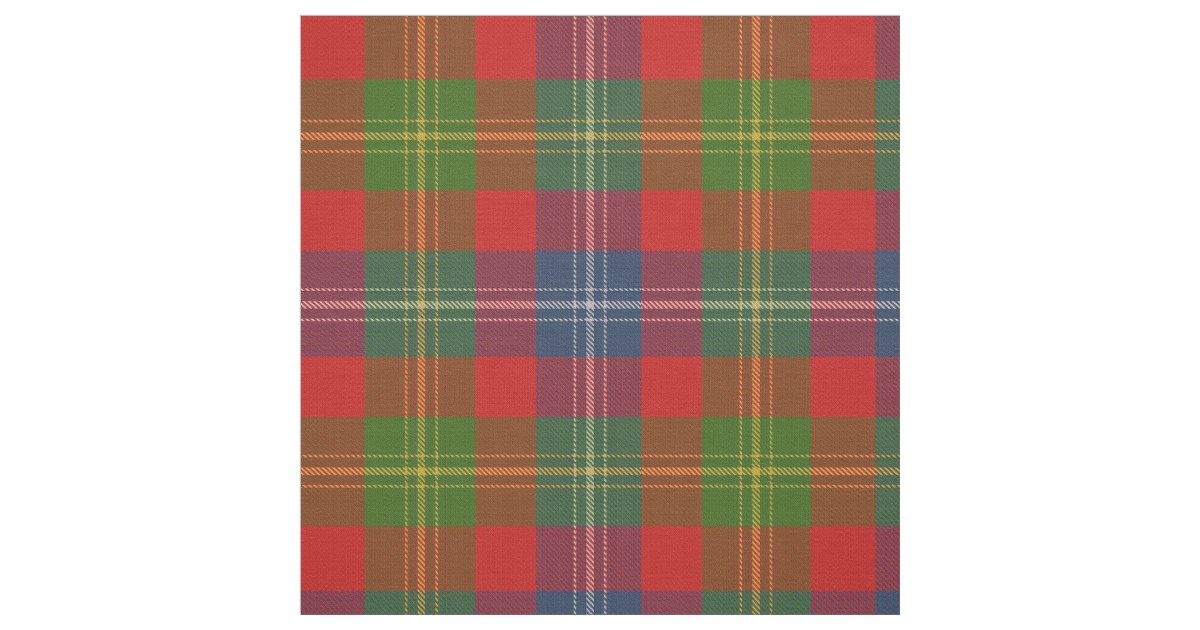 Clan Forrester Scottish Tartan Plaid Fabric | Zazzle