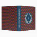 Clan Foster Tartan Monogram Family History 3 Ring Binder | Zazzle