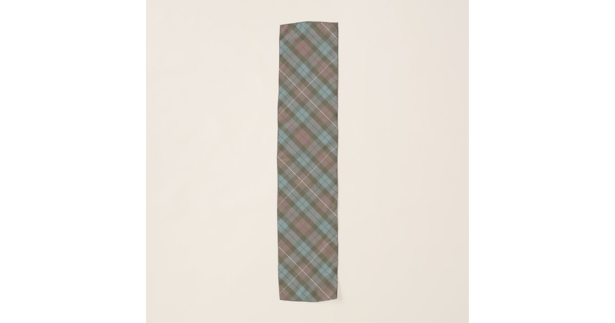 Clan Fraser Hunting Tartan Weathered - Rotated Scarf | Zazzle