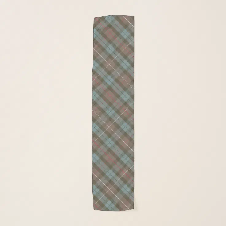 Clan Fraser Hunting Tartan Weathered - Rotated Scarf | Zazzle