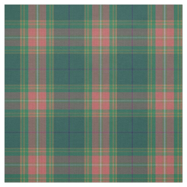 Clan MacNamara Irish Tartan Plaid Fabric | Zazzle