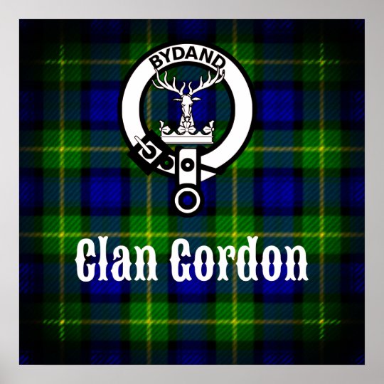 Clan Gordon Crest and Tartan Poster | Zazzle.com
