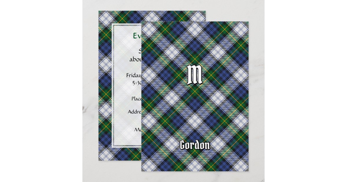 Clan Gordon Dress Tartan Invitation | Zazzle