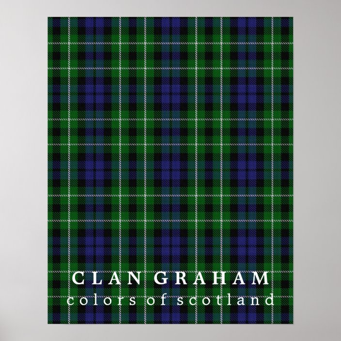 Clan Graham Colors of Scotland Tartan Poster | Zazzle.com