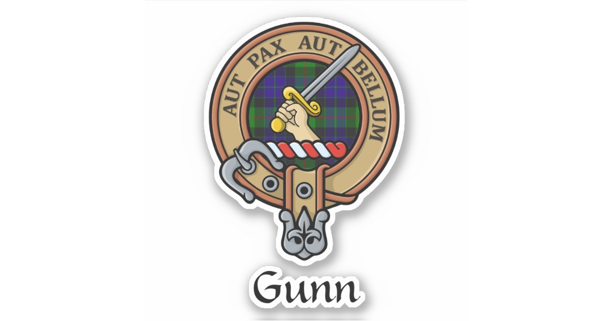 Clan Gunn Crest Sticker Zazzle