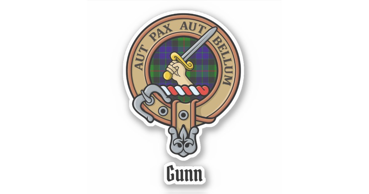 Clan Gunn Crest Sticker Zazzle