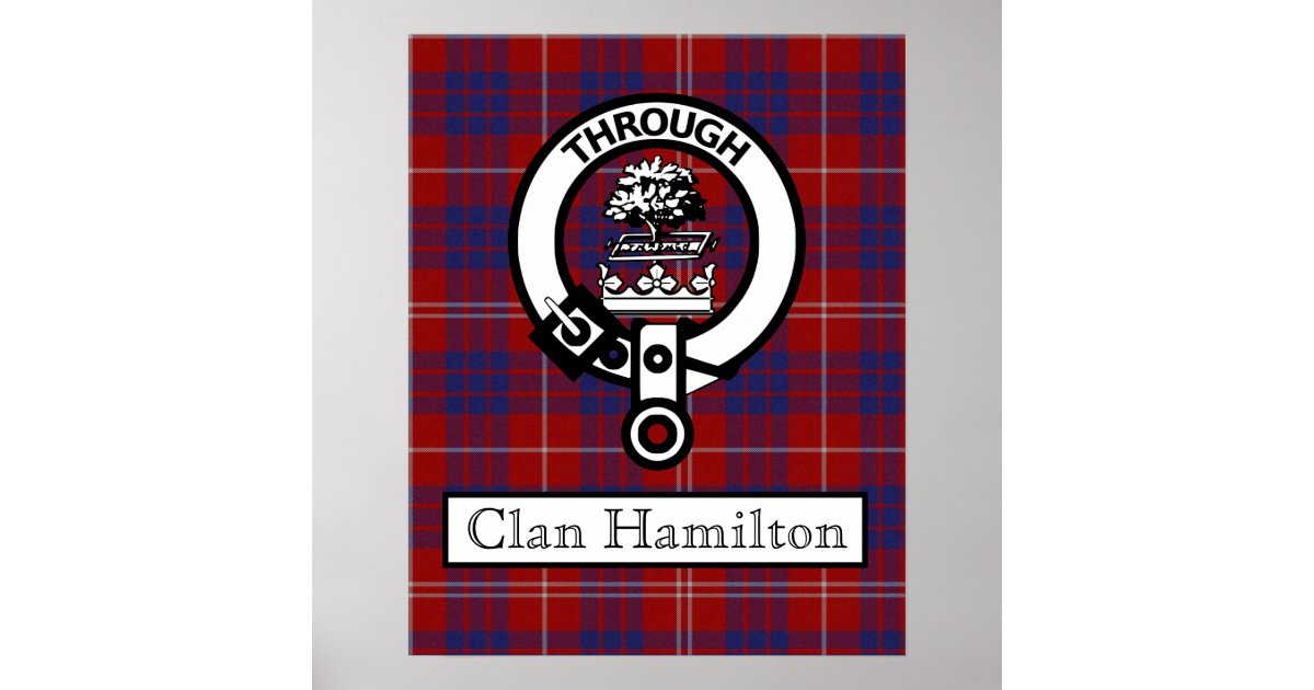 Clan Hamilton Crest and Tartan II Poster | Zazzle