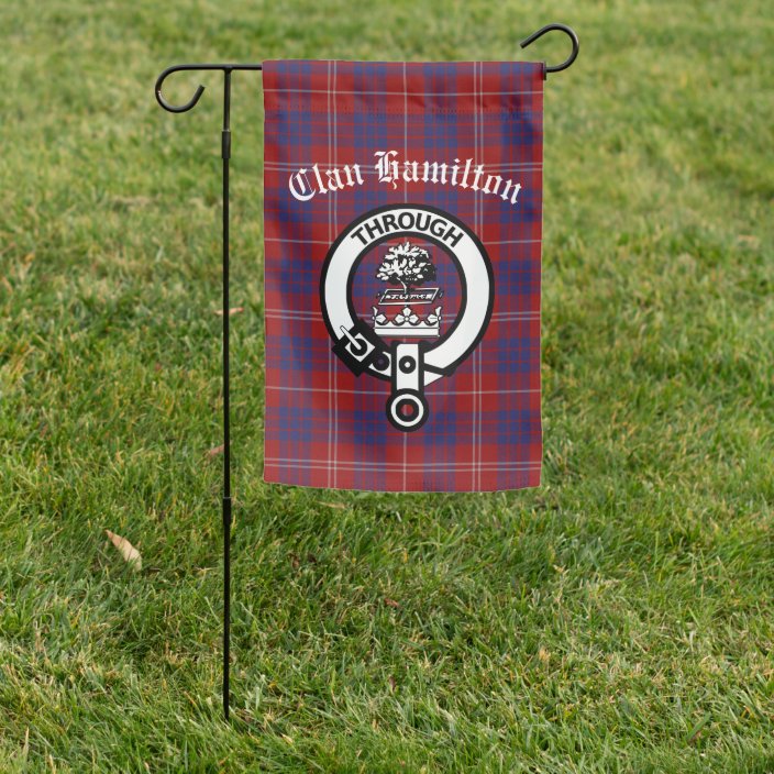 Clan Hamilton Tartan and Crest Badge Garden Flag | Zazzle.com