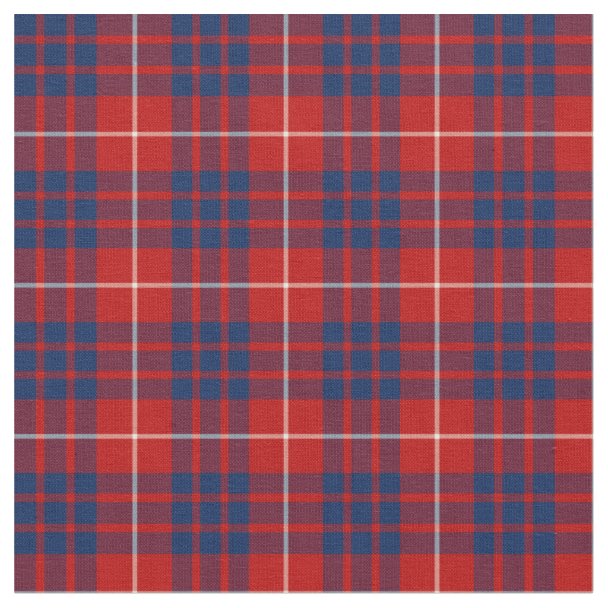 Hamilton Tartan Print Fabric | Zazzle