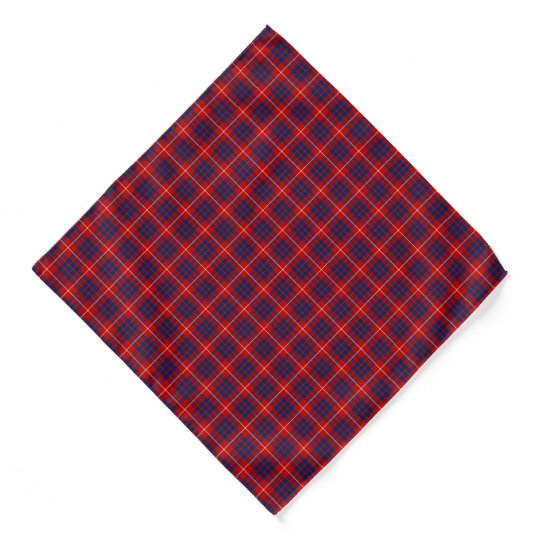Clan Hamilton Tartan Red and Royal Blue Plaid Bandana | Zazzle.com