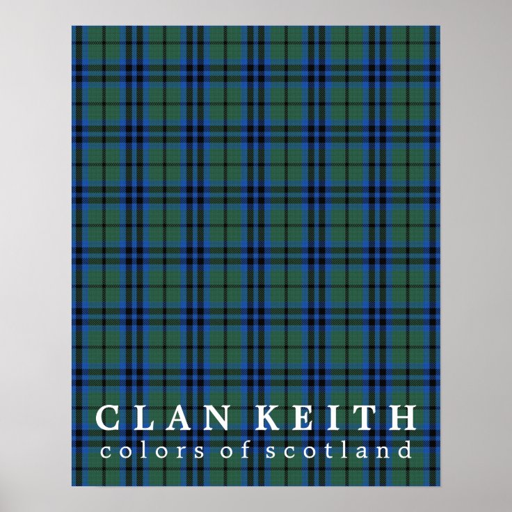Clan Keith Colors of Scotland Tartan Poster | Zazzle