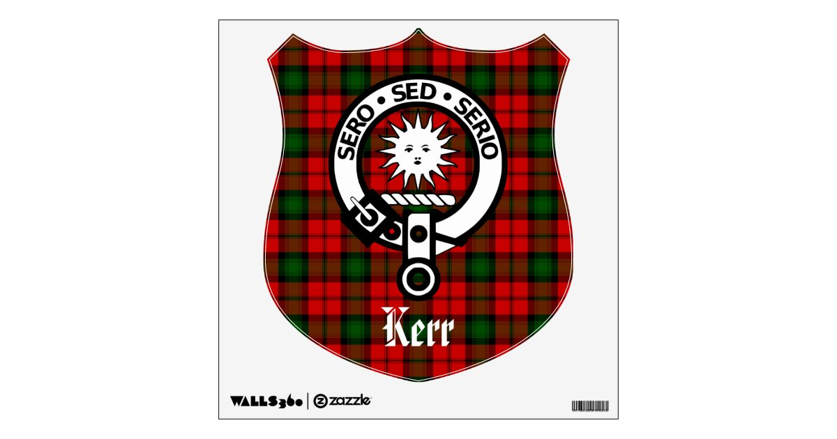 Clan Kerr Crest And Tartan Wall Decal Zazzle