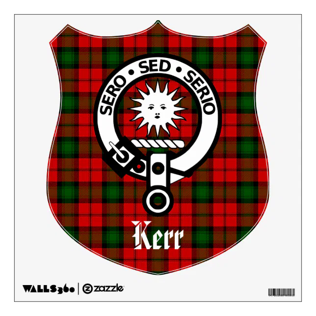 Clan Kerr Crest and Tartan Wall Decal | Zazzle