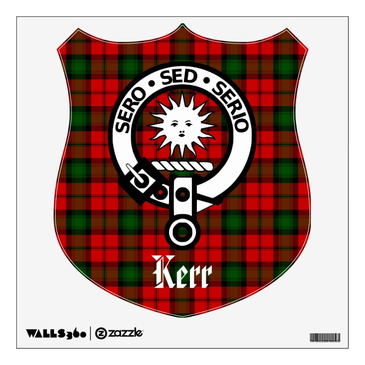 Clan Kerr Crest and Tartan Wall Decal | Zazzle