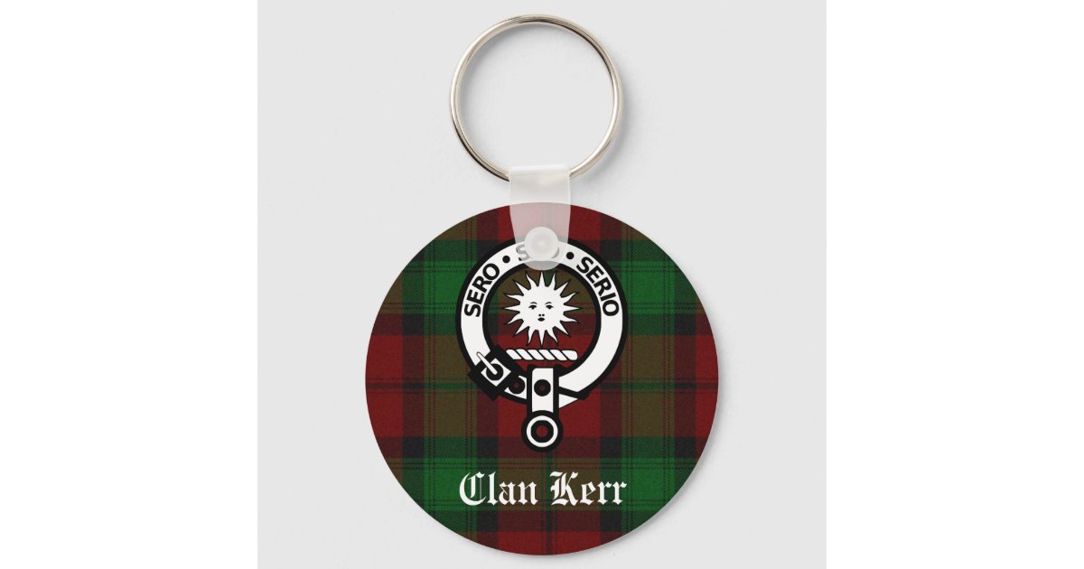 Clan Kerr Crest Badge Tartan Keychain | Zazzle