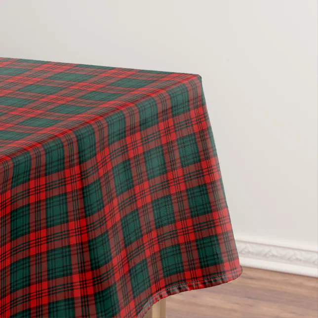 Clan Kerr Red And Forest Green Scottish Tartan Tablecloth Zazzle