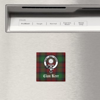 Clan Kerr Tartan and Crest Badge Magnet | Zazzle