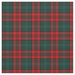 Clan McCann Tartan Blue and Gold Plaid Fabric | Zazzle