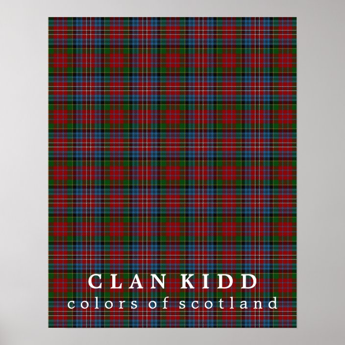 Clan Kidd Colors of Scotland Tartan Poster | Zazzle.com