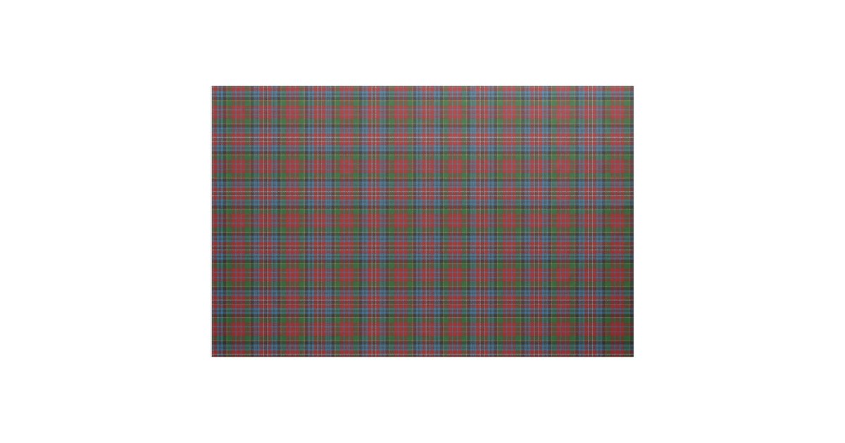Clan Kidd Red Green Blue Scottish Tartan Plaid Fabric | Zazzle
